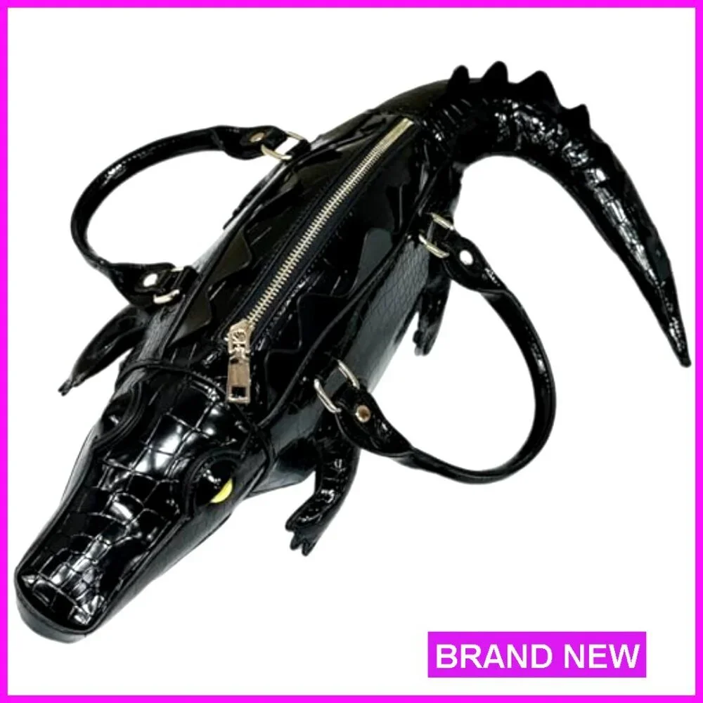 Bags | Pu Leather Crocodile Shaped Crossbody Shoulder Bag Handbag Purse ...